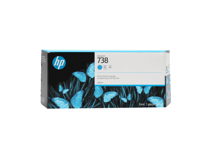 HP 738 300-ml Cyan DesignJet Ink Cartridge - (676M6A) - Shop HP.com ...