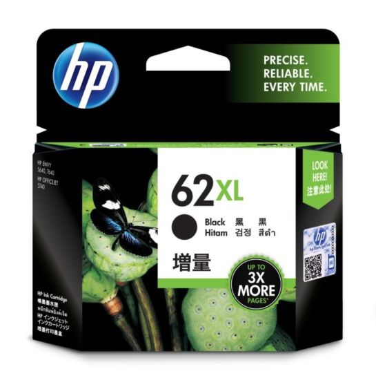 HP 62XL High Yield Black Original Ink Cartridge - (C2P05AA) - Shop HP ...