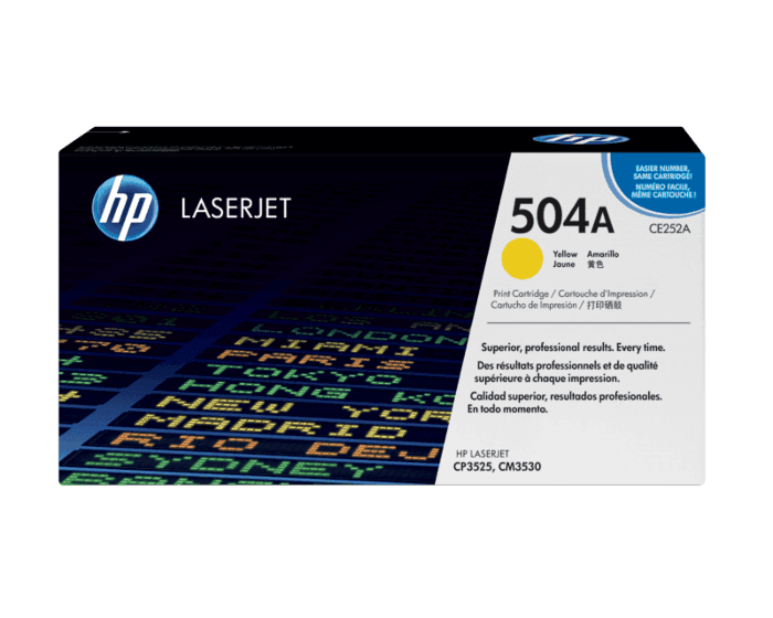HP 504A Yellow Original LaserJet Toner Cartridge (CE252A) - Shop HP.com ...