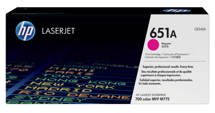HP 651A Magenta Original LaserJet Toner Cartridge (CE343A) - Shop HP ...