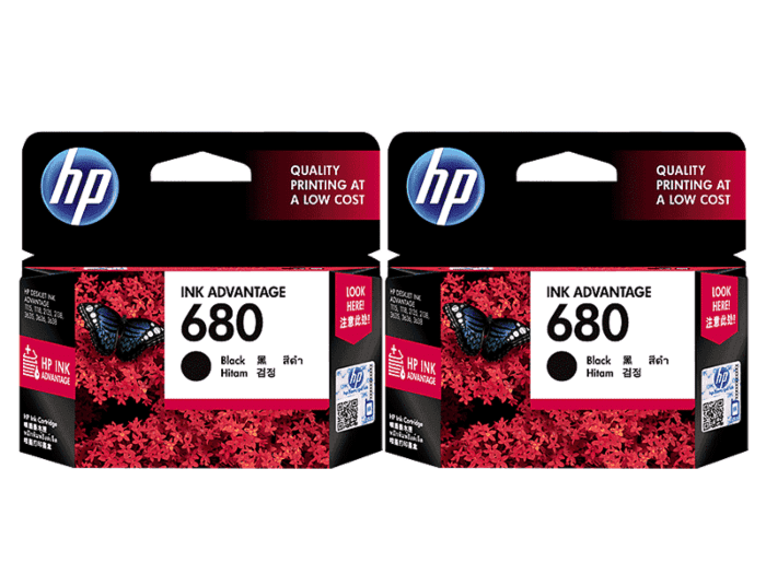 HP 680 Black Original Ink Advantage Cartridge + HP 680 Black Original ...